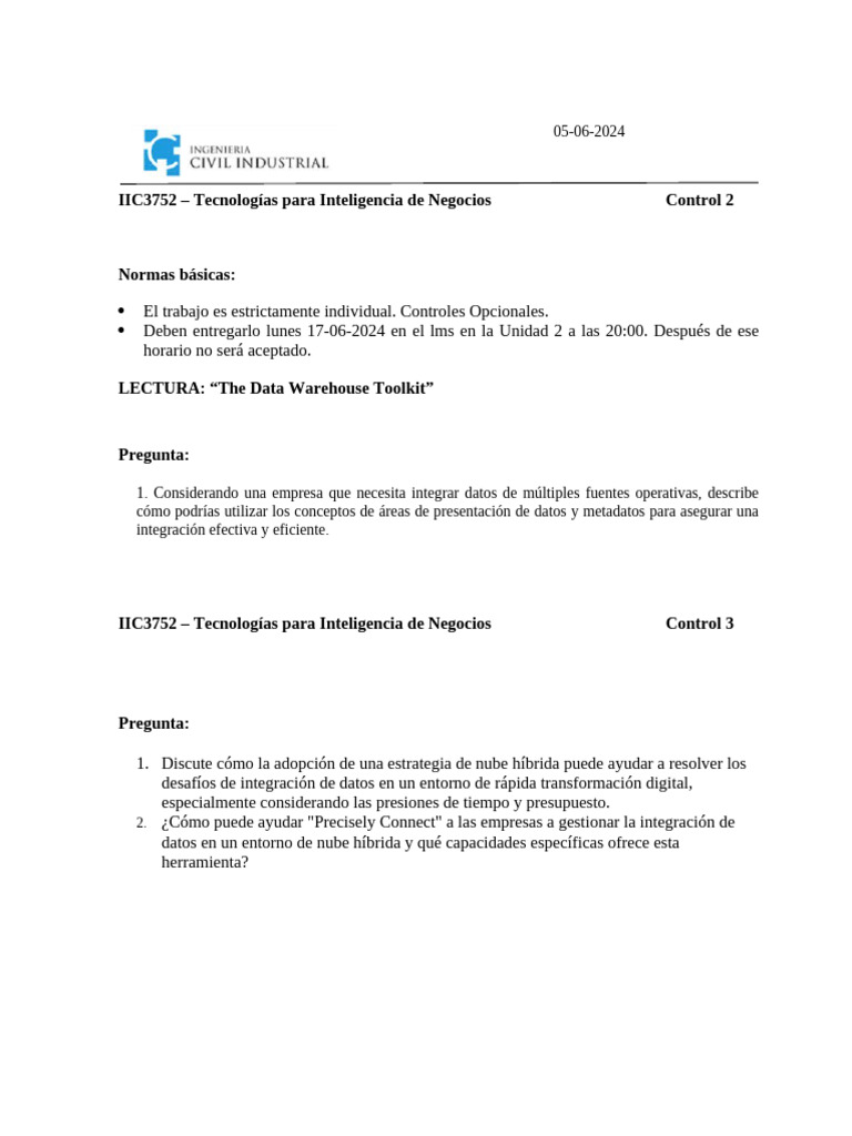 Control 2 y 3 Secc 2 | PDF