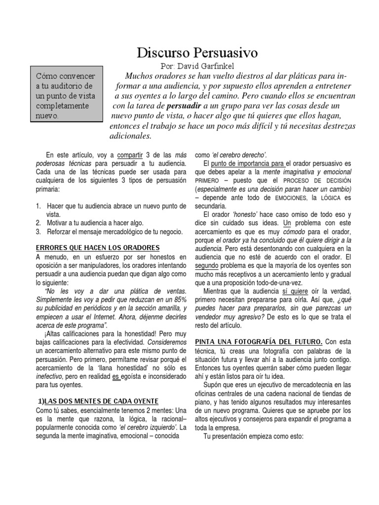Discurso Persuasivo