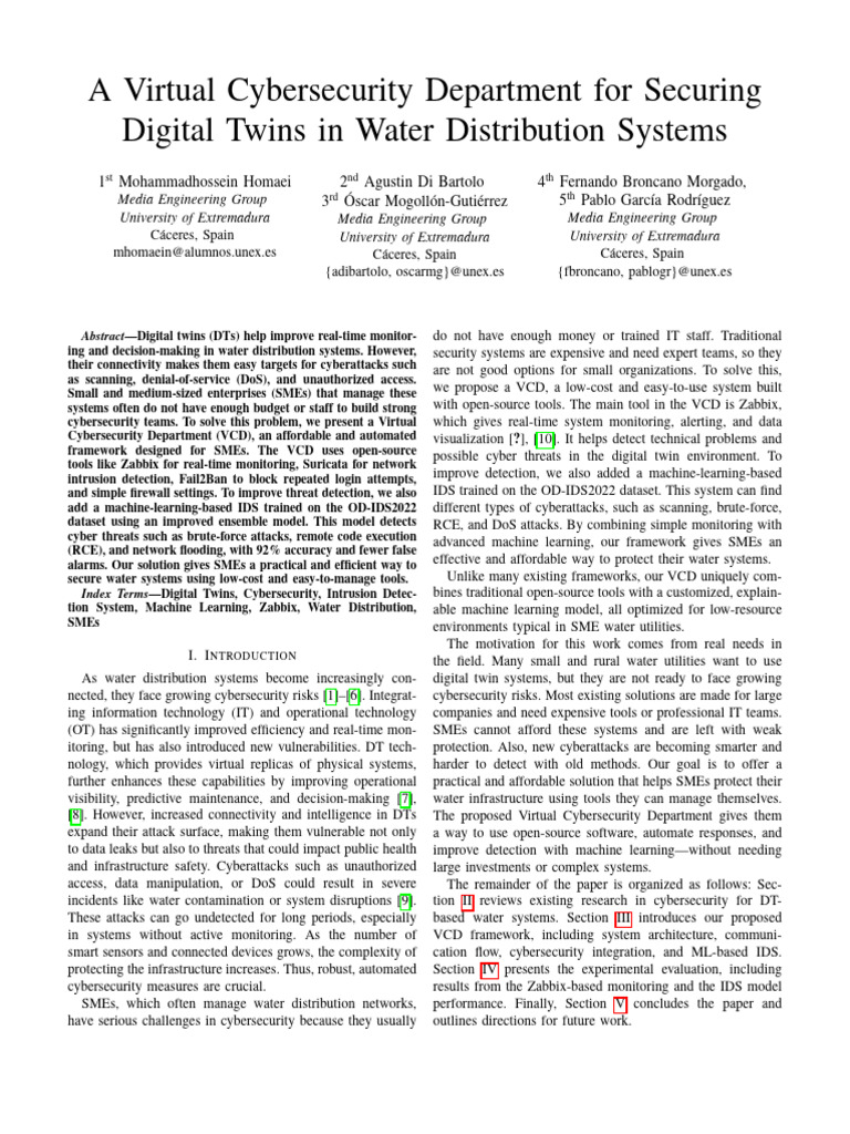 A Virtual Cybersecurity Department For Securing Digital Twins in Water Distribution Systems ...