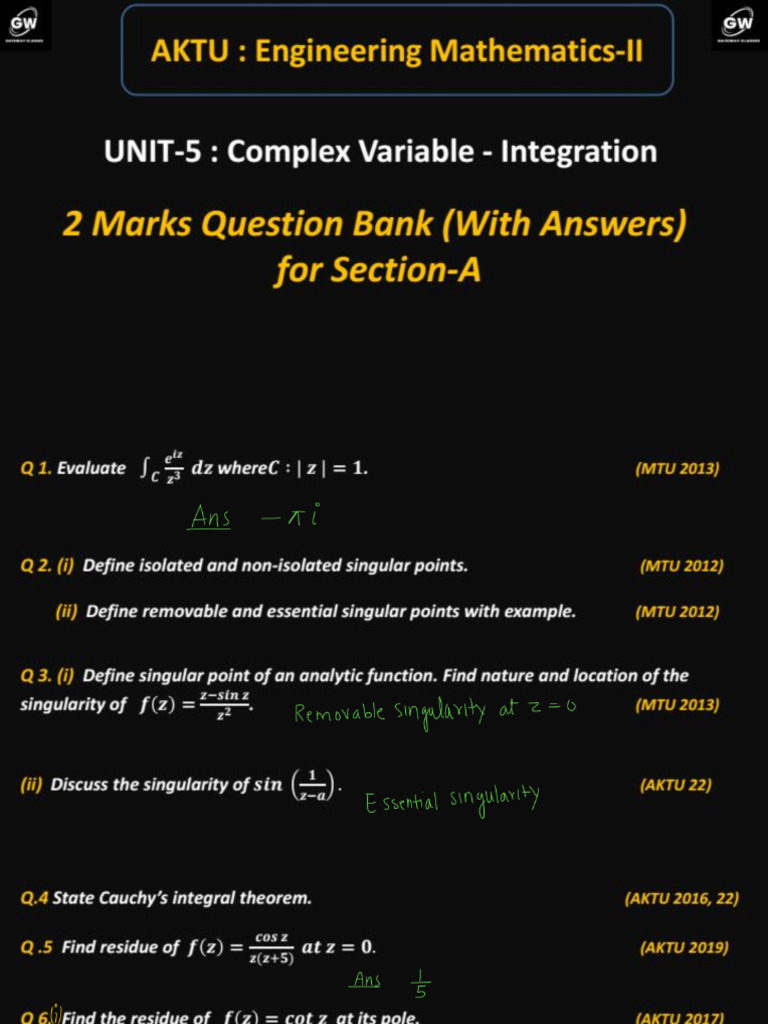 2 Marks Question M 2 UNIT 5 With Answers | PDF