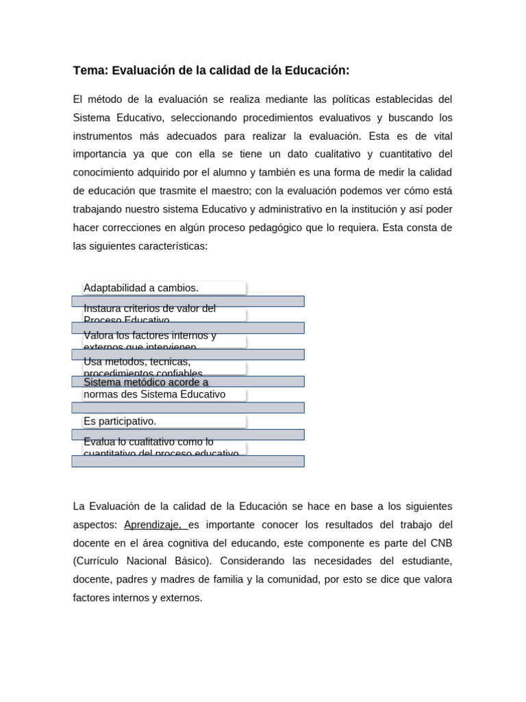 Analisis Cap. 8 y 9 CNB | PDF | Evaluación | Maestros