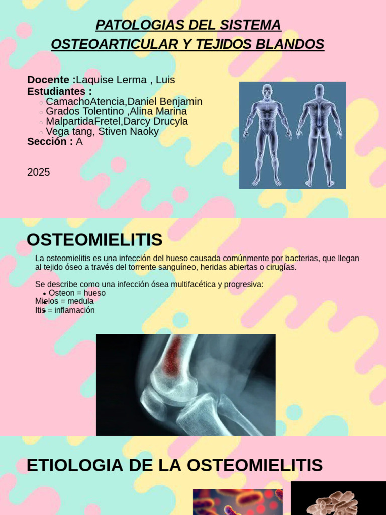 Exposicion Del Sistema Osteoarticular | PDF | Inflamación | Hueso