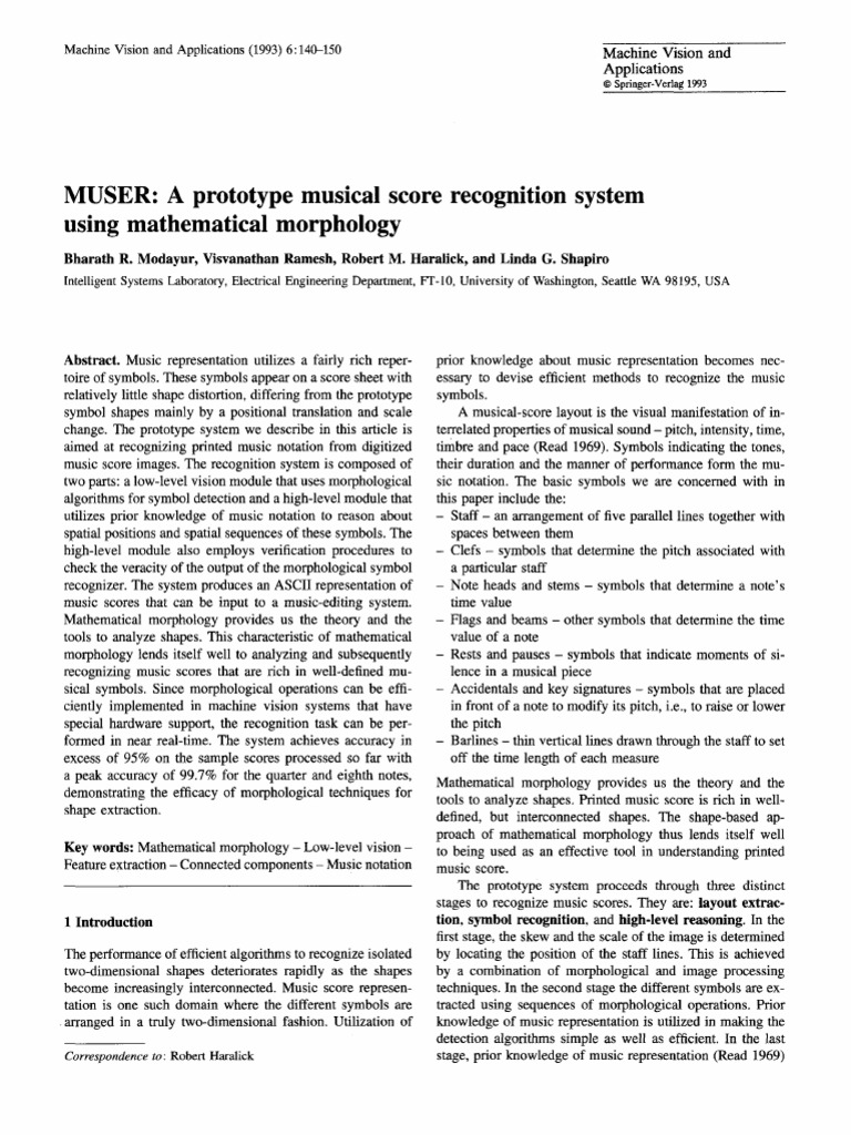 MUSER: A Prototype Musical Score Recognition System Using Mathematical ...