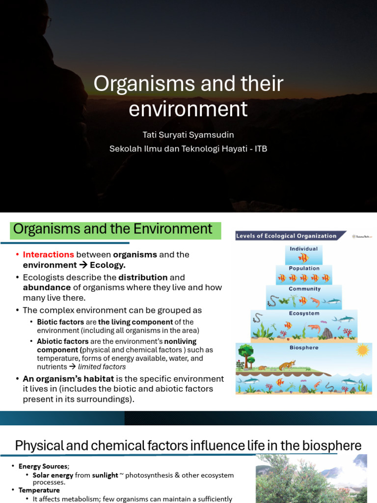 Organisms and Their Environment 2025 | PDF | Ecosystem | Food Web