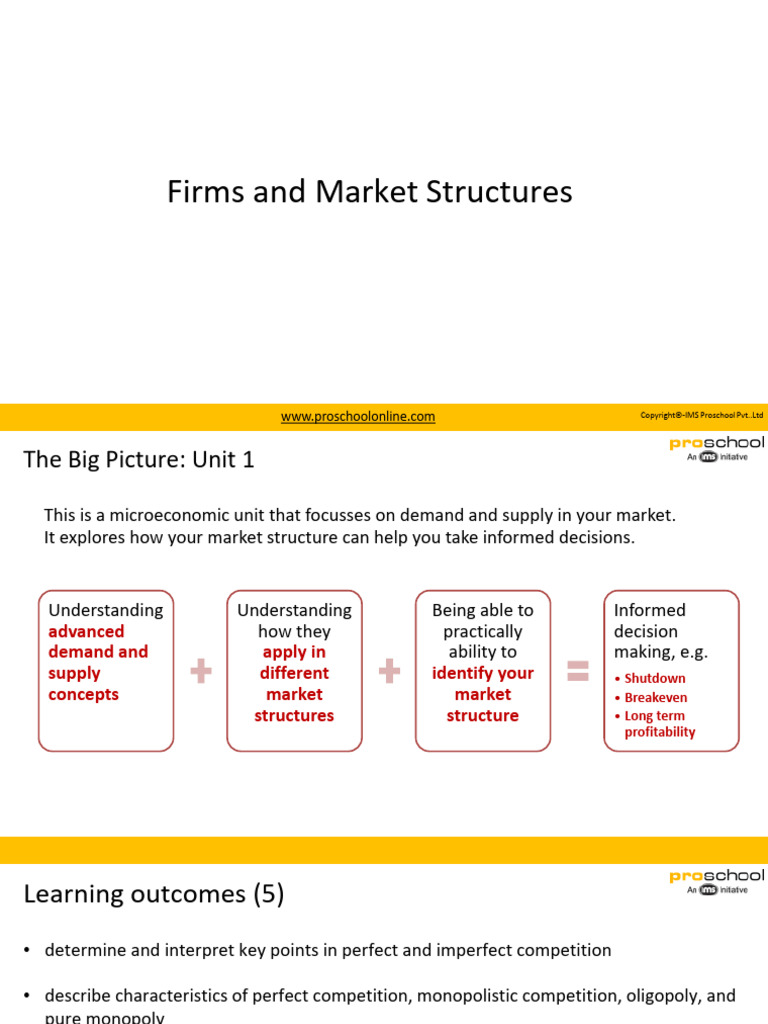 Firms and Market Structures | PDF | Demand | Profit (Economics)