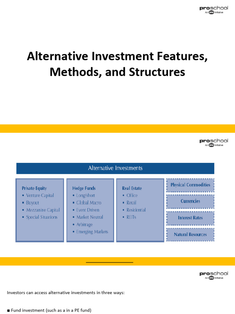 Understanding Alternative Investment Methods | PDF | Investing ...