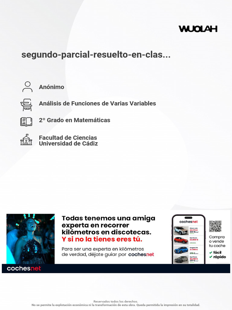 Wuolah Free Segundo Parcial Resuelto en Clase | PDF | Matemáticas