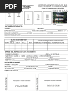 Formato Planilla de Inscripcion Escuela 2022 2023 | PDF