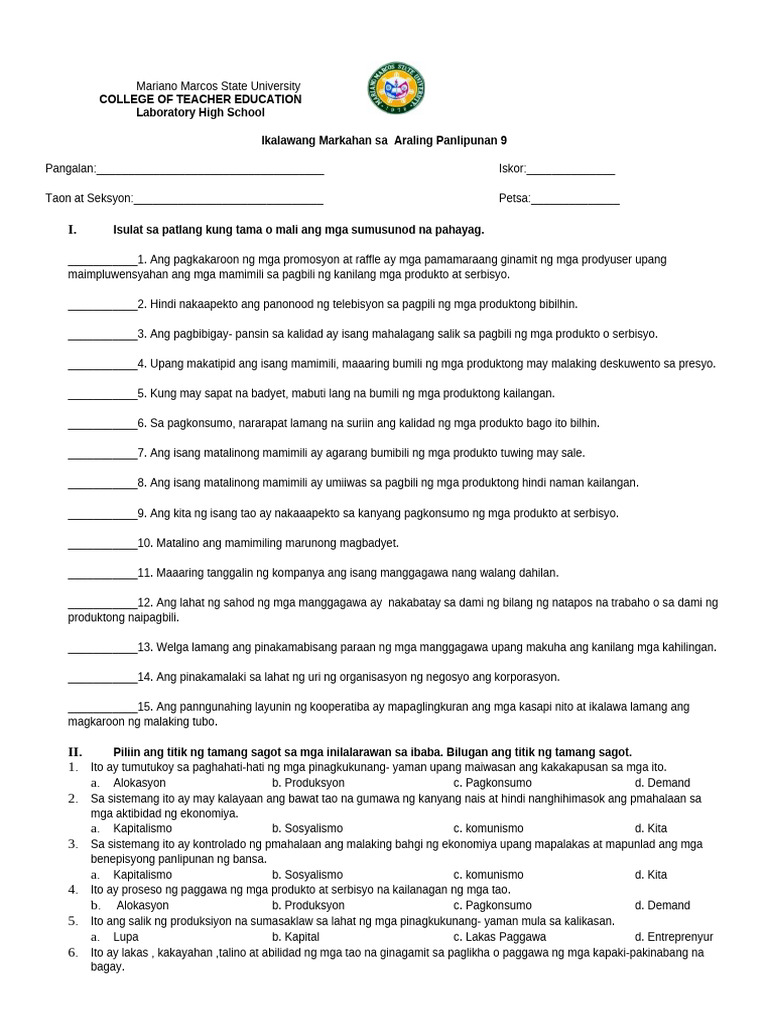 2nd Grading | PDF