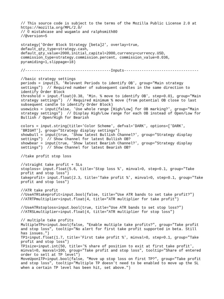 Order Block Strategy Beta 2 | PDF | Market Trend | Leverage (Finance)