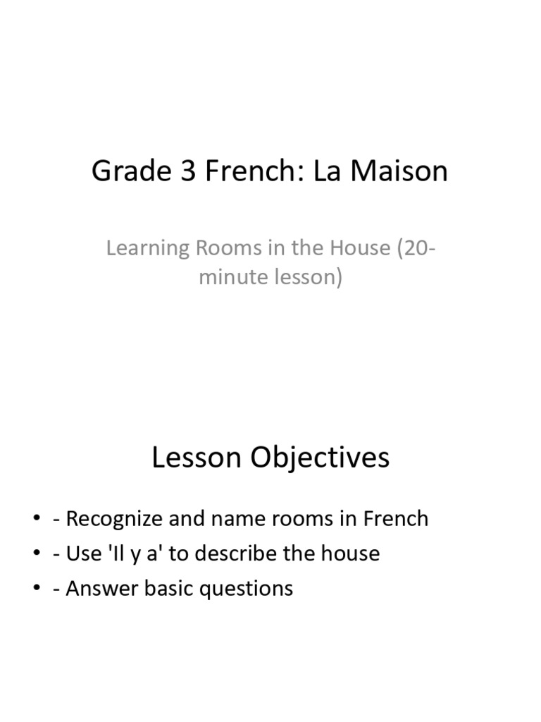 La Maison: Rooms in French Quiz | PDF