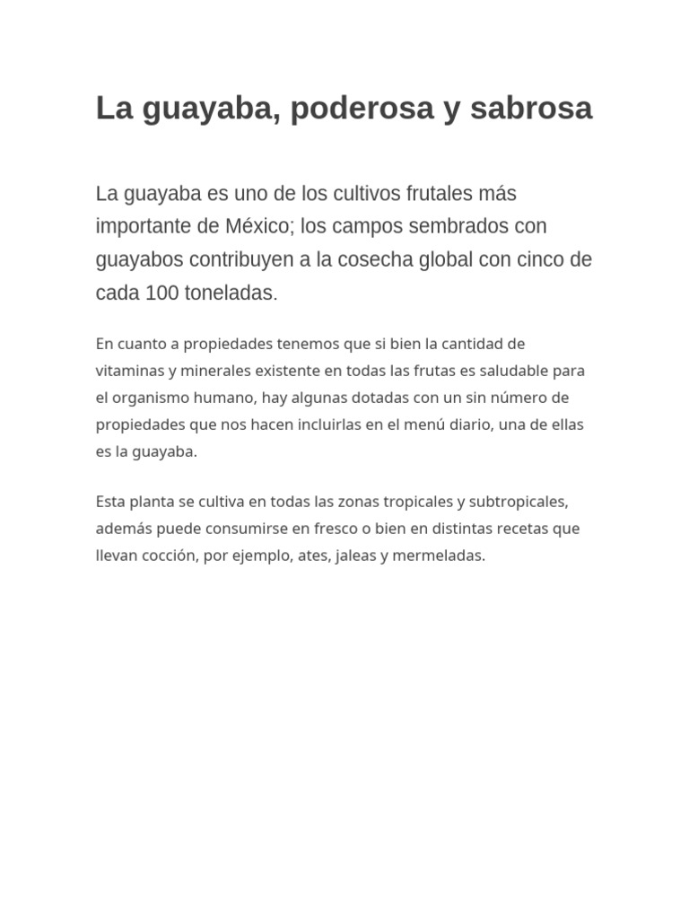La Guayaba | PDF