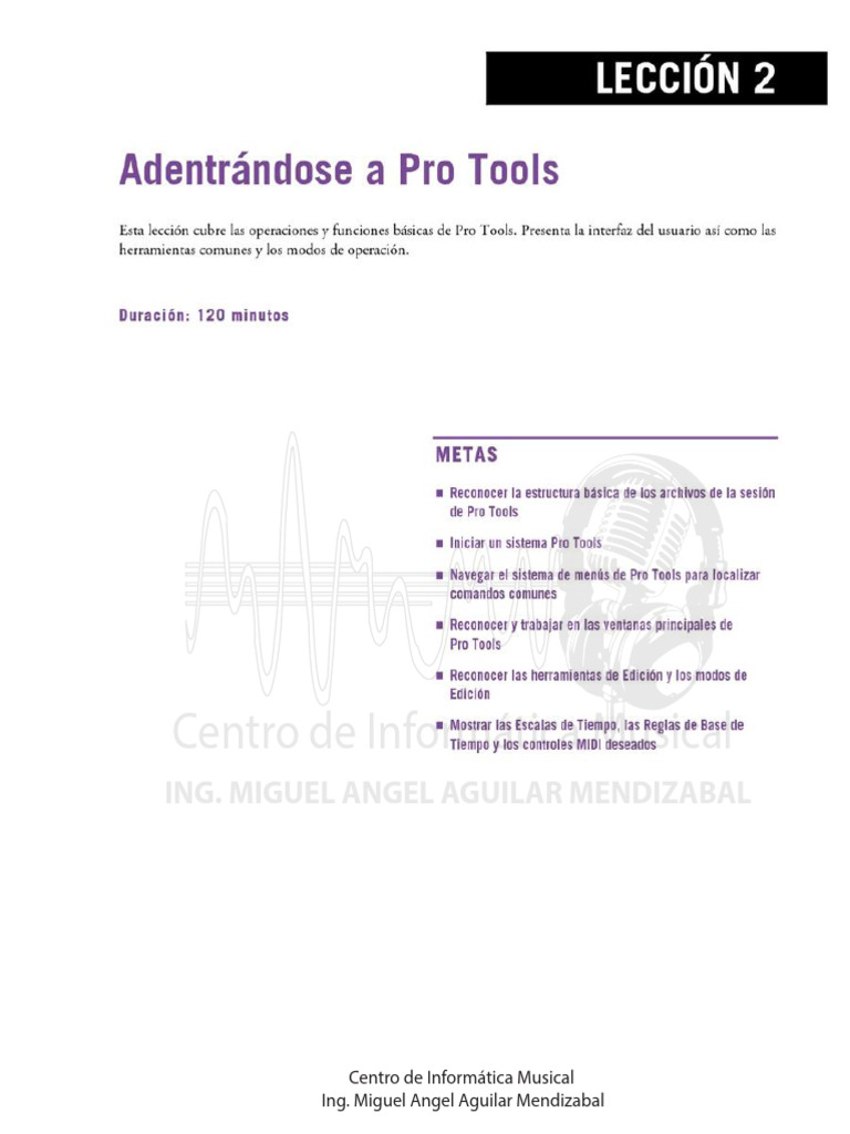 Leccion 2 Pro Tools | PDF