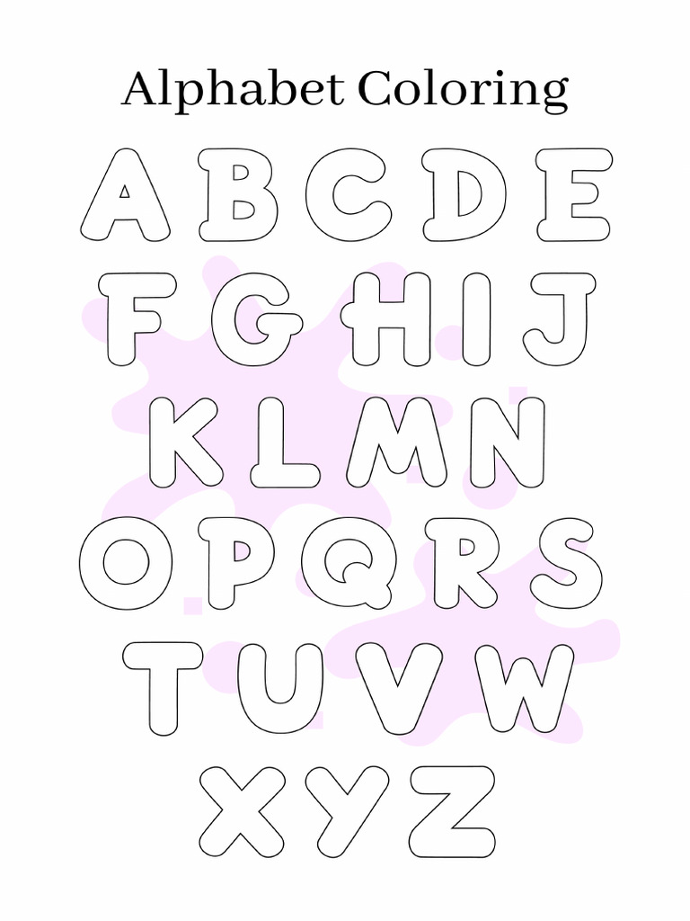 Alphabet Coloring Worksheet | PDF
