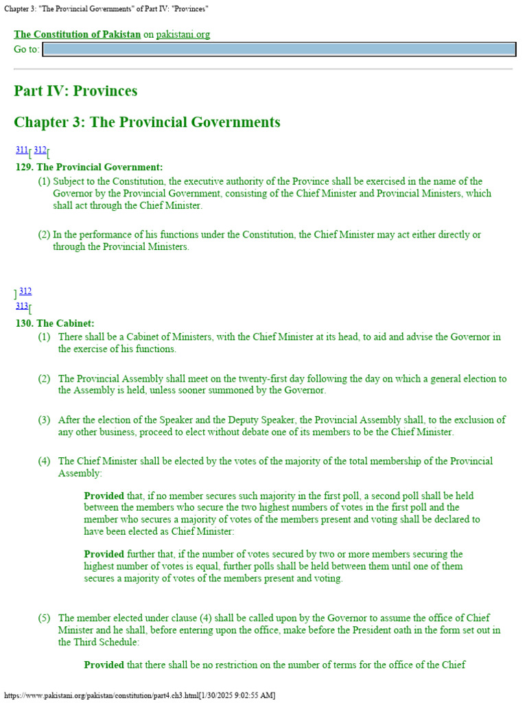 Part IV Provinces Chapter 3 The Provincial Governments | PDF ...