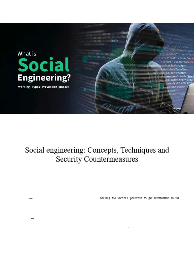 Social Engineering - Concepts, Techniques & Countermeasures | PDF ...