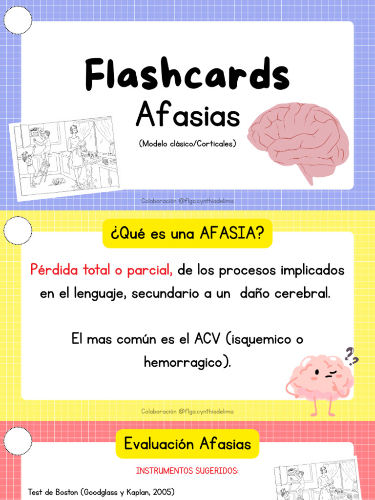Flashcard Afasias | PDF | Afasia | Sistema nervioso