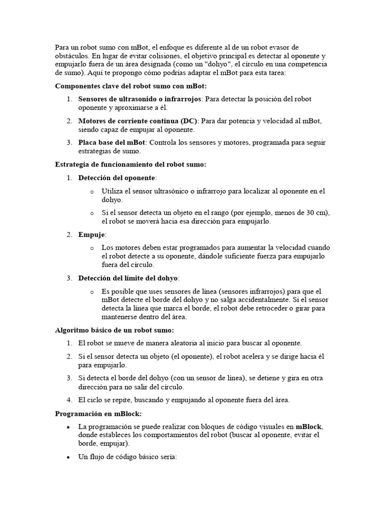 Robot Sumo | PDF | Robot | Robótica