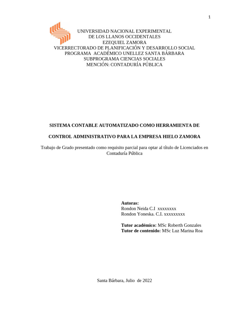Neida y Yonesca Rondon | PDF | Impuestos | Business