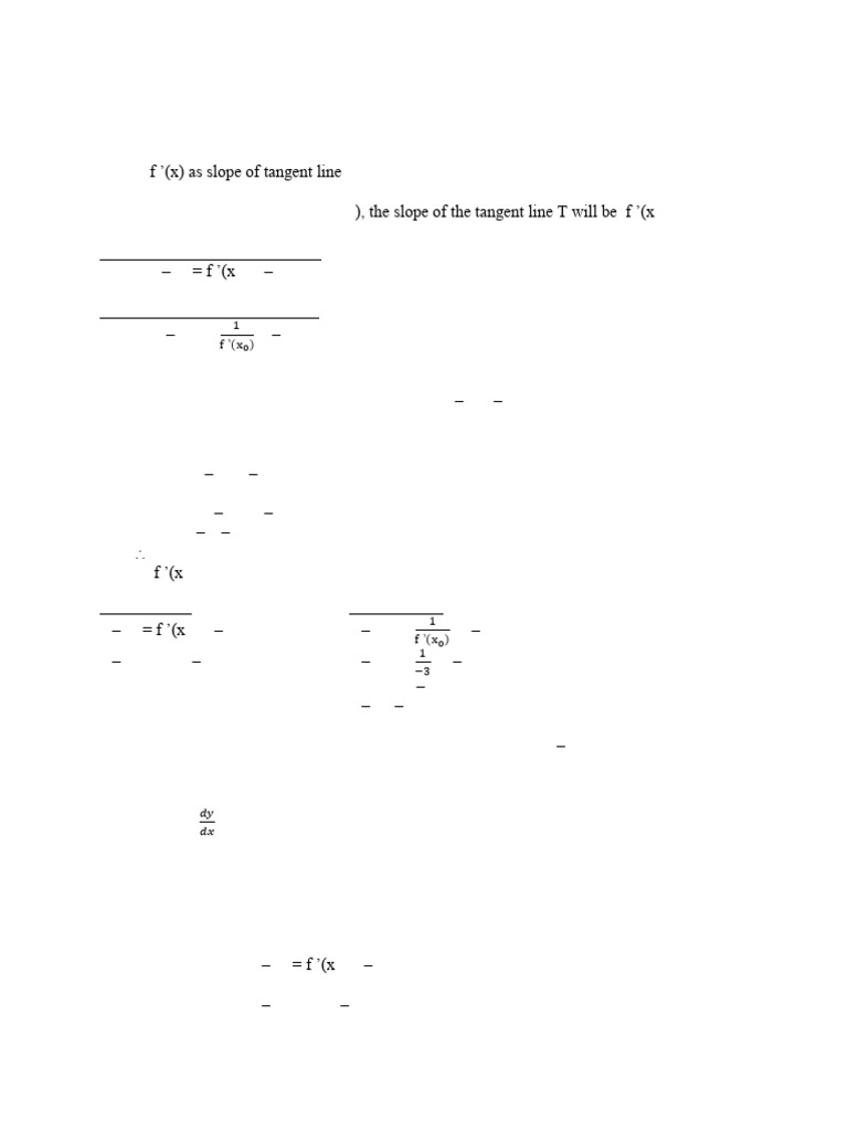2.2 Tangent and Normal Lines | PDF | Tangent | Differential Calculus