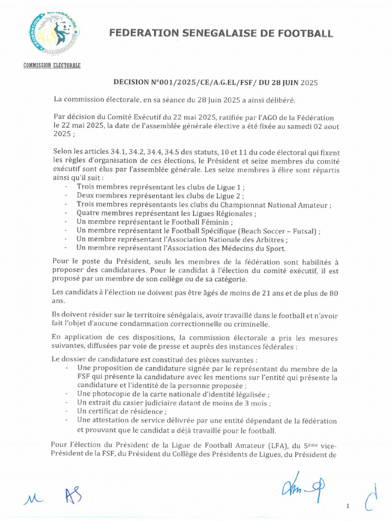 Decision Numero 1 FSF | PDF