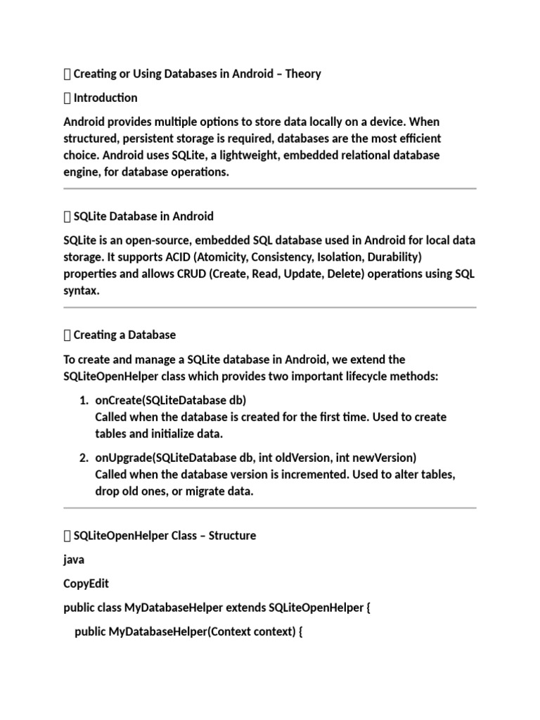 1 Launching The Application in Android Studio | PDF