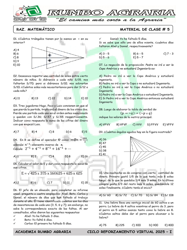 Raz. Matematico 5 | PDF | Matemáticas