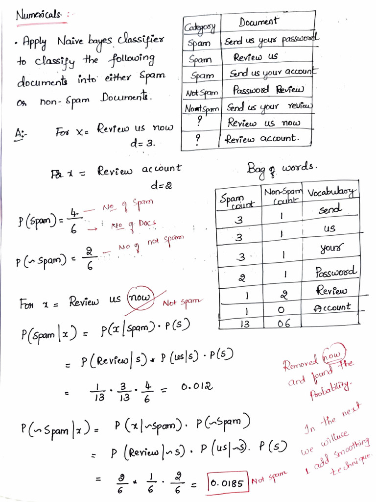 Naive Bayes Classifier Numerical | PDF