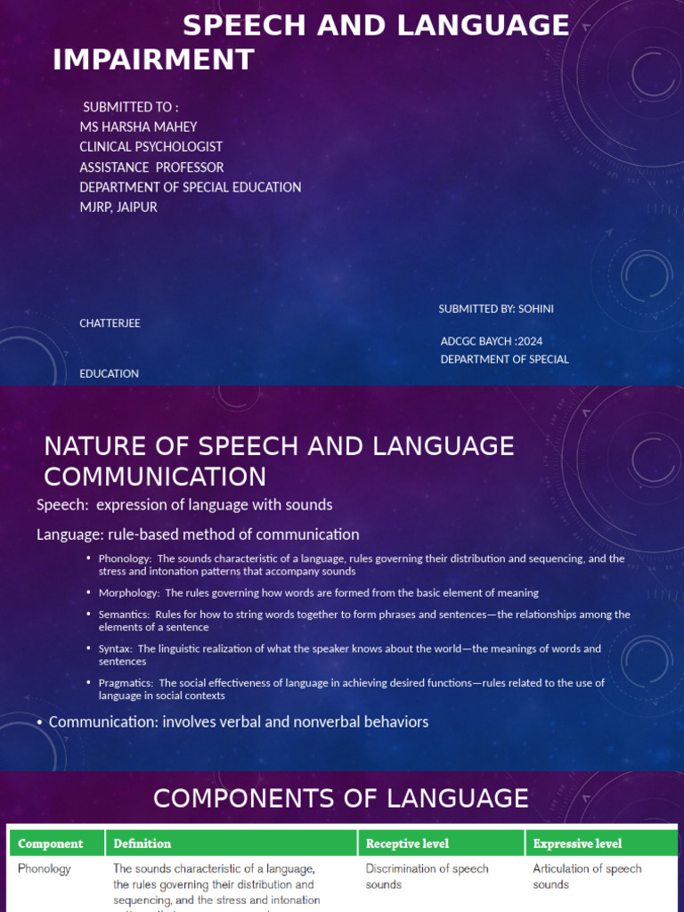 Understanding Speech and Language Impairments | PDF | Speech | Neurology