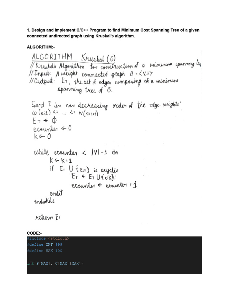 BCSL404 Lab Manual: C/C++ Algorithms | PDF | Integer (Computer Science) | Algorithms And Data ...