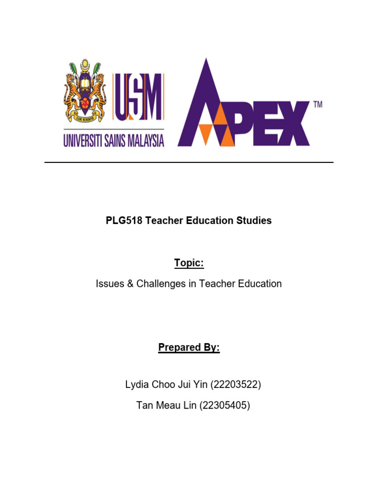 Issues & Challenges in Teacher Education by Lydia Choo and Tan Meau Lin ...