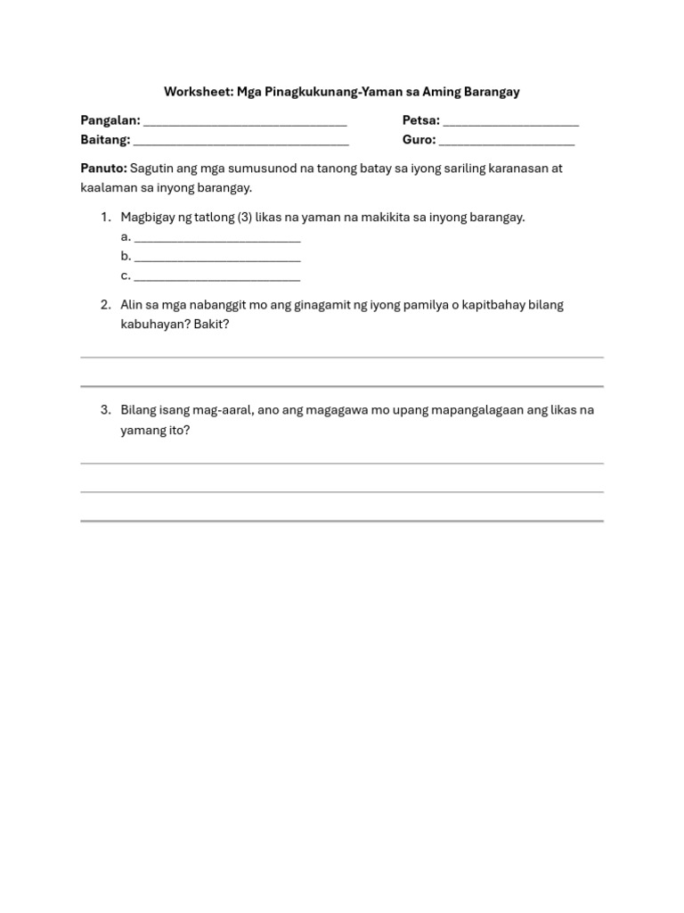 AP4 - Worksheet & Visuals (Localized) | PDF