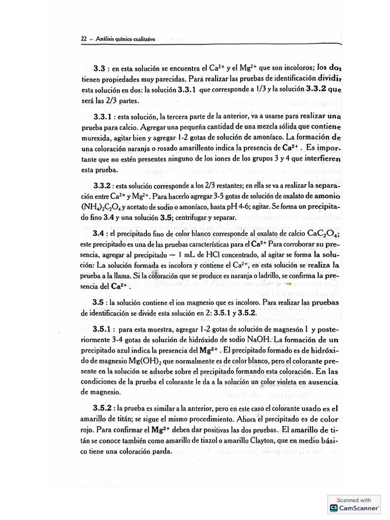 Análisis Químico Cualitativo UNAL (1) - 30 | PDF