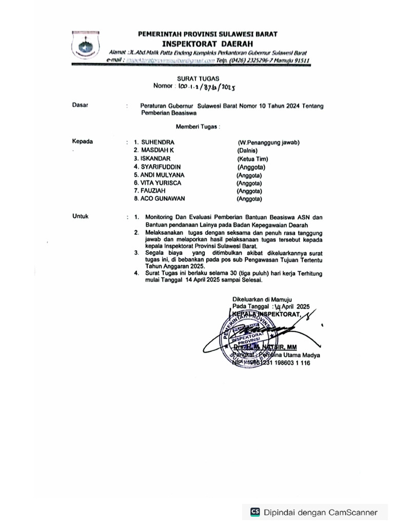 ST Beasiswa BKD | PDF