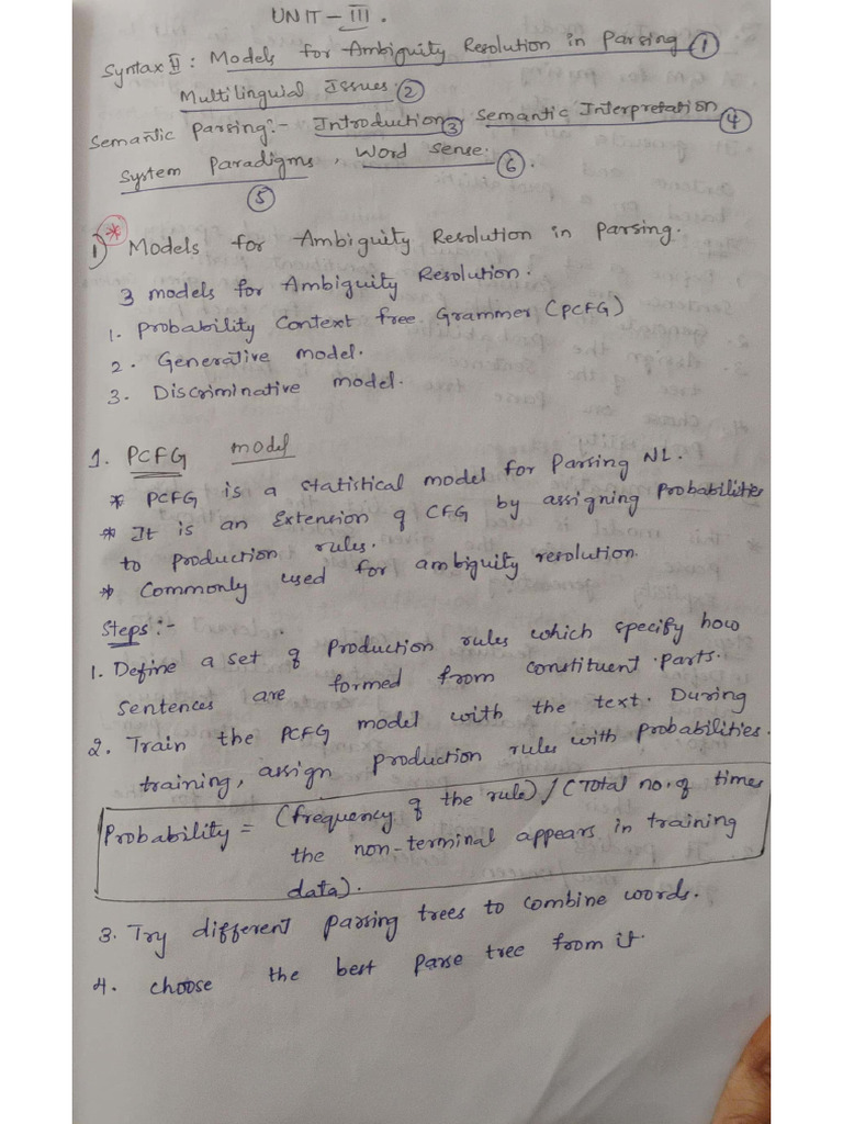 NLP Unit 3,4,5 Notes | PDF
