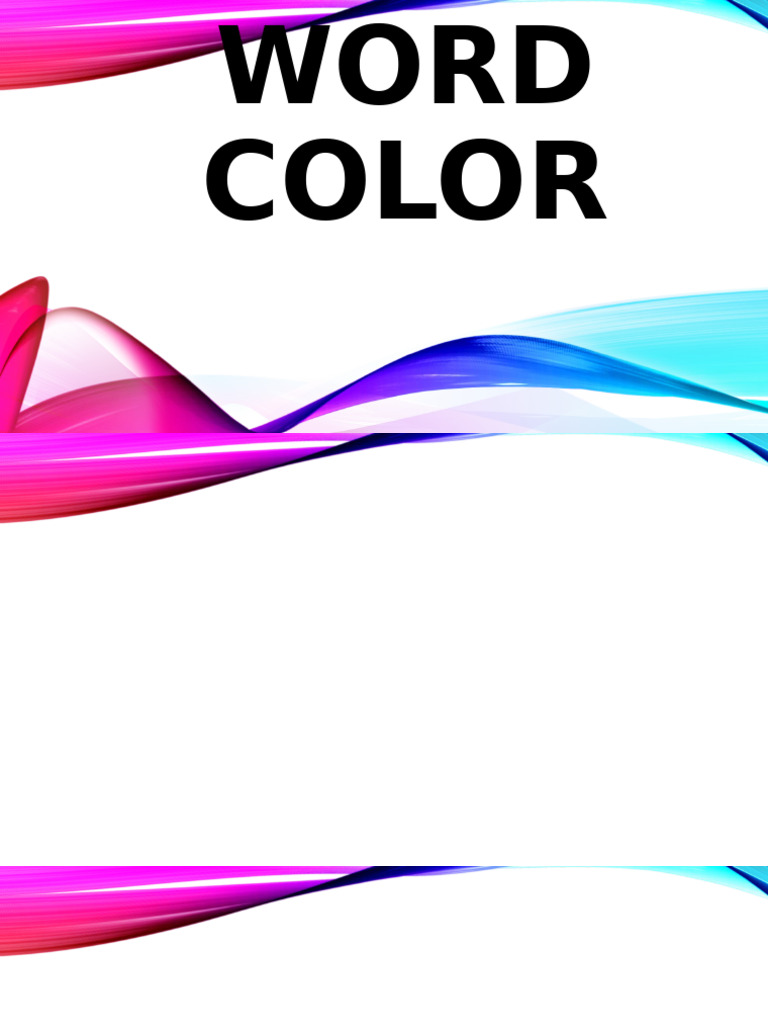 Word Color | PDF