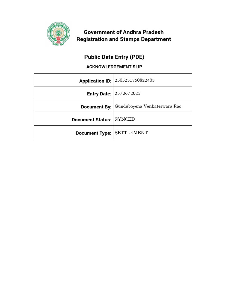 Acknowledgement 3480 | PDF