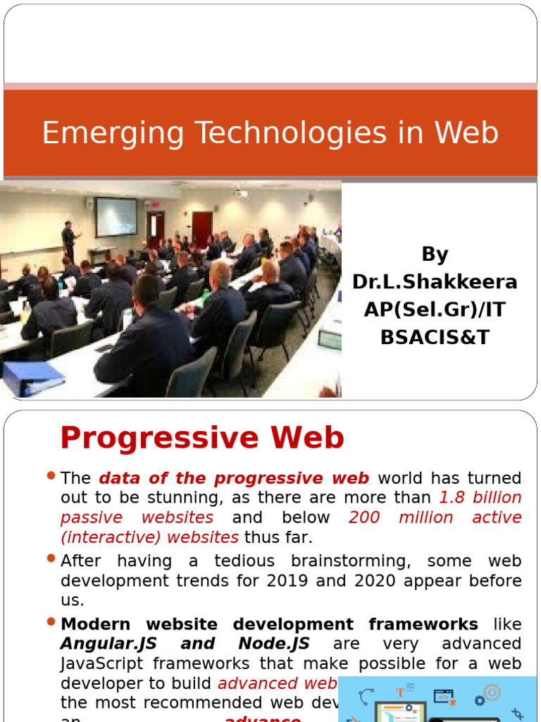 Introduction to Emerging Web Technologies | PDF | Mobile App | User ...