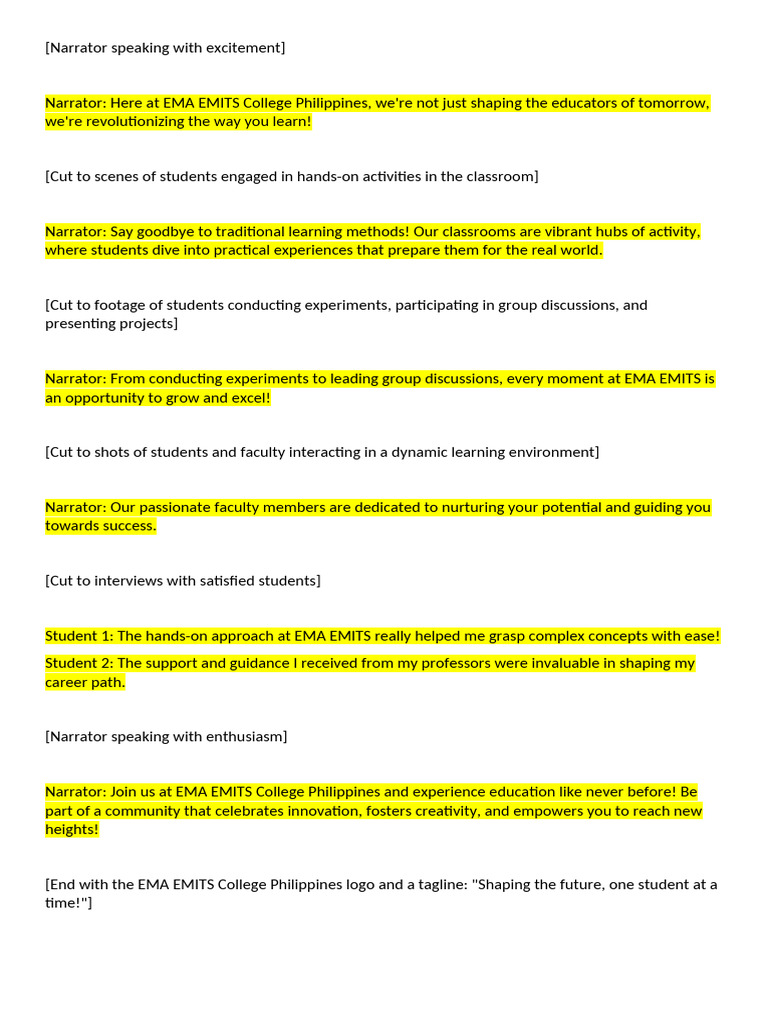 Narrator speaking with excitement | PDF | Learning | Human Communication