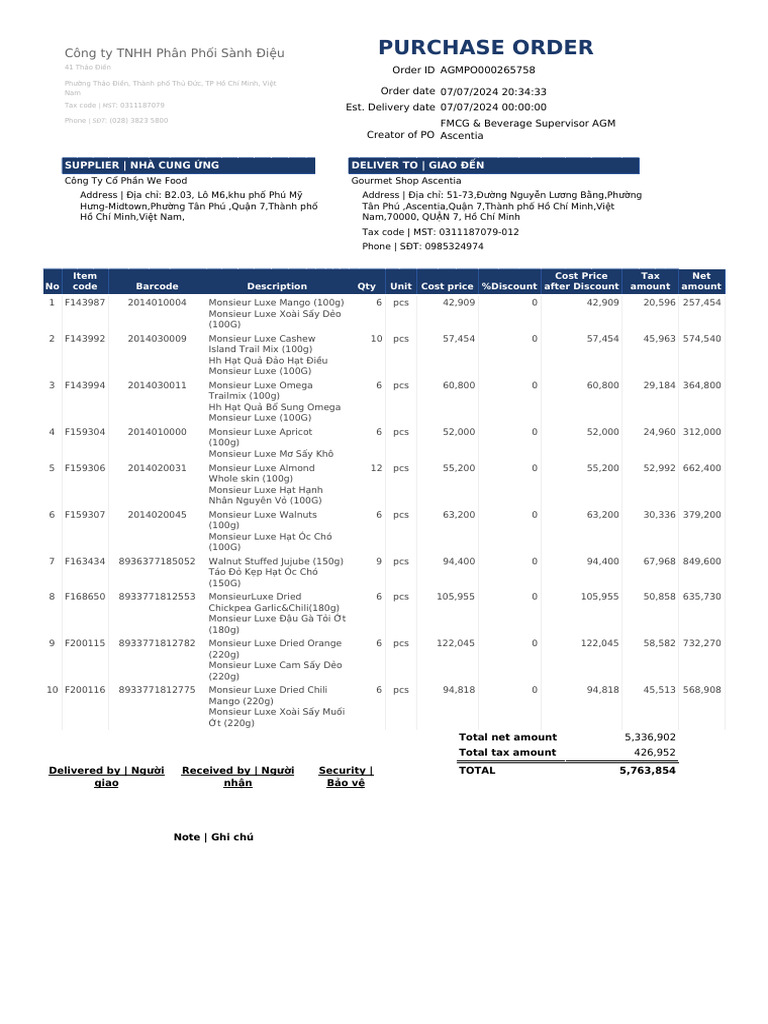 Agm Po 000265758 | PDF