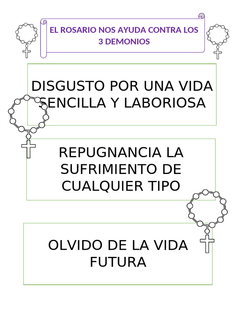 Rosario y lucha contra demonios | PDF