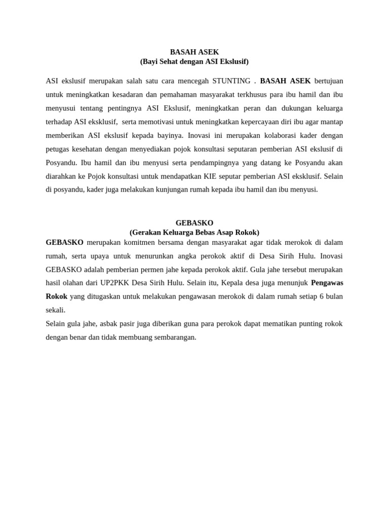 inovasi desa sirih hulu | PDF