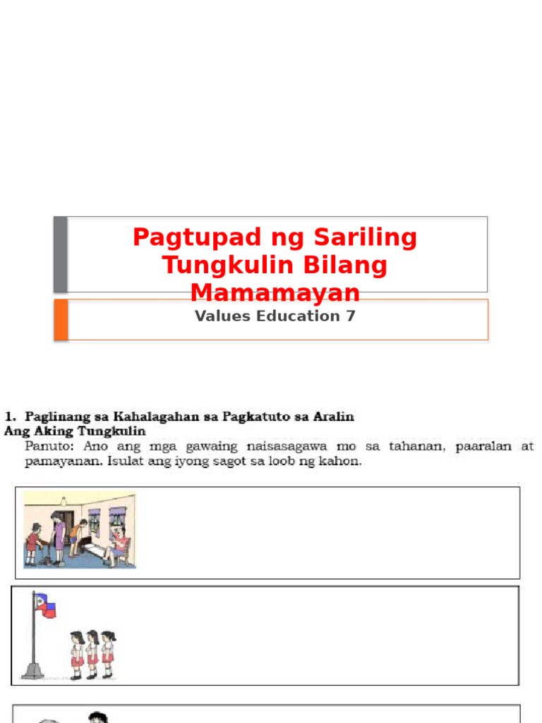 Tungkulin Bilang Mamamayan | PDF