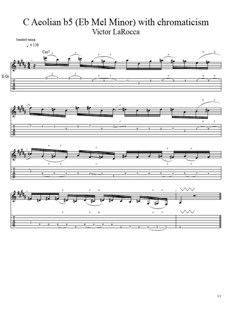 C Aeolian b5 Scale Guide | PDF | Musical Scales | Melody