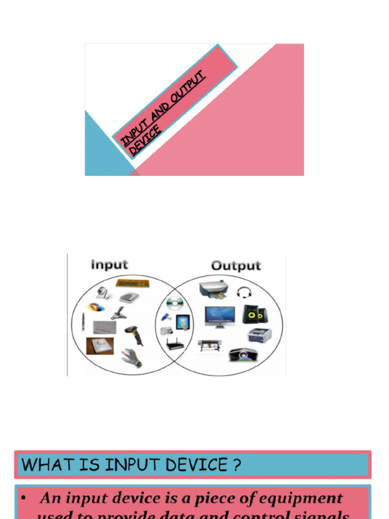 Input and Output Devices | PDF