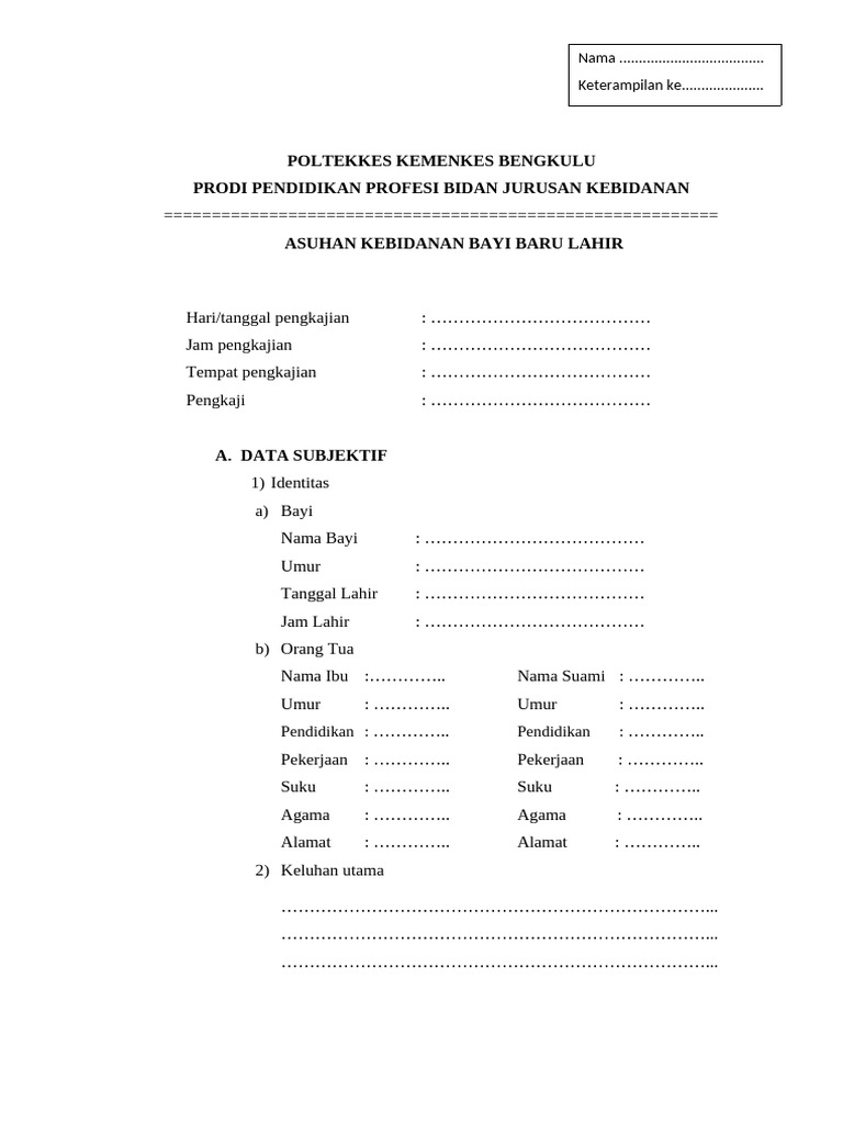 Askeb BBL Kosong | PDF