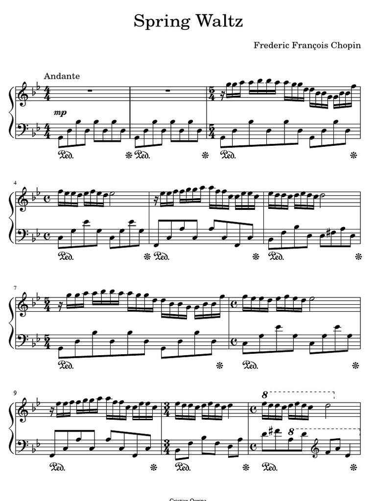 "Spring Waltz de Chopin: Análisis Musical" | PDF | Competiciones de ...