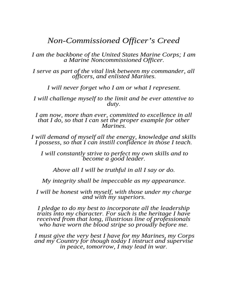 Nco Creed | PDF