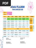 Draft Jadwal Pelajaran Tahun 2025-2026 | PDF