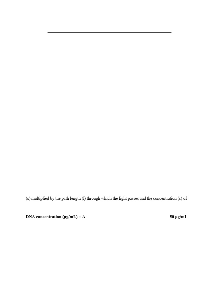 DNA Quantification by Spectrophotometer | PDF | Spectrophotometry | Ultraviolet–Visible Spectroscopy